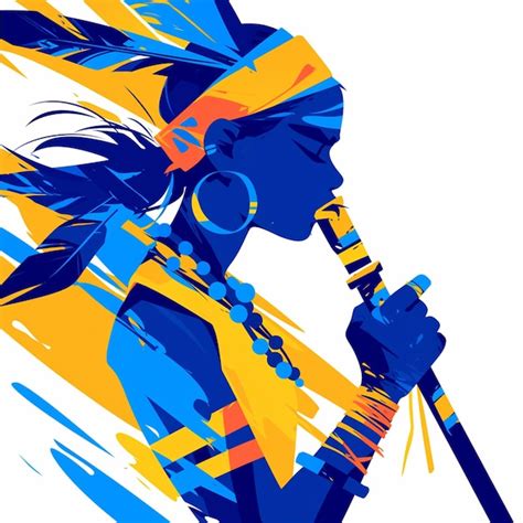 오스트레일리아 원주민 의 십대 남자 가 창 을 만들고 있다 프리미엄 Ai 생성 벡터