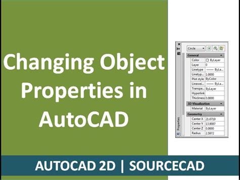 Mastering Autocad Modifying Object Properties Using The Properties