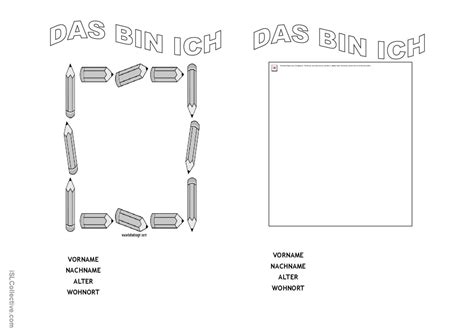 Das Bin Ich Deutsch Daf Arbeitsbl Tter Pdf Doc