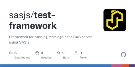 github sasjs test framework framework for running tests against a sas server using sasjs