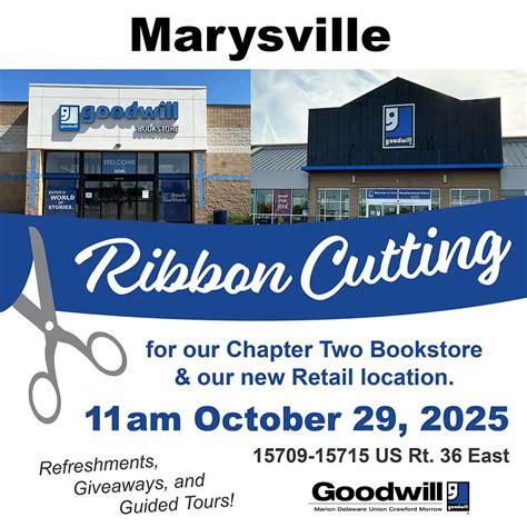 Dual Ribbon Cutting Celebration In Marysville Marion Goodwill Industries
