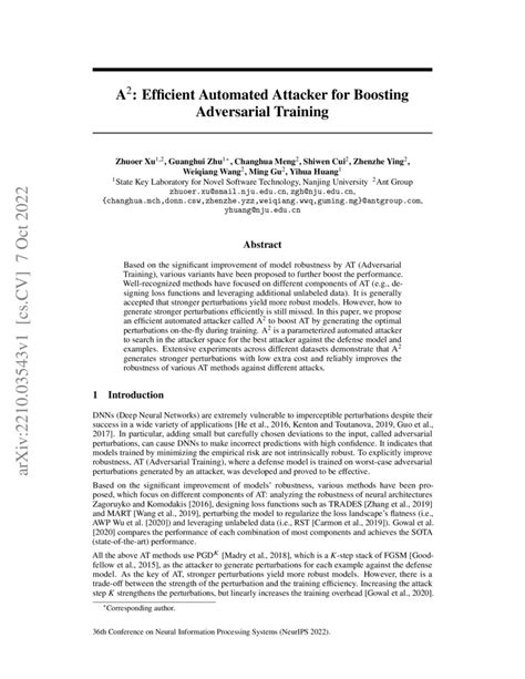 A2 Efficient Automated Attacker For Boosting Adversarial Training Deepai
