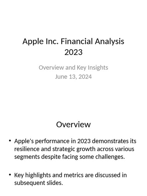 Apple Financial Analysis 2023 Pdf