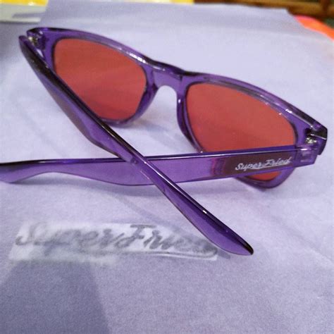 Purple Frame Amber Firework Diffraction Glasses
