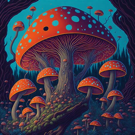Mushroom Cross Section Premium Ai Generated Image