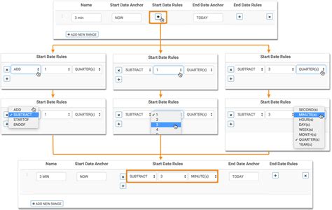 creating new custom date ranges