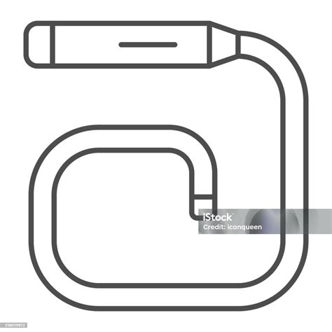 광학 프로브 얇은 선 아이콘 광학 장비 개념 벡터 그래픽 흰색 배경에 의료 프로브 코드 도구 기호 모바일 또는 웹 디자인을위한 개요 스타일 아이콘 0명에 대한 스톡 벡터
