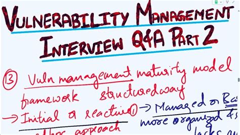 Understanding Vulnerability Management Key Interview Questions And Insights Galaxy Ai