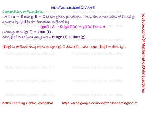 Class 12chapter 1relations And Functionscomposition Of Functions