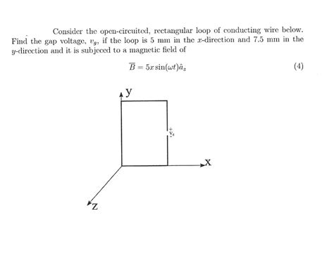 Solved Consider The Open Circuited Rectangular Loop Of