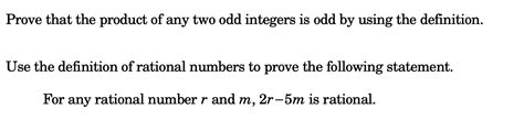 solved prove that the product of any two odd integers is odd