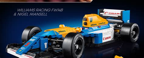 Lego Icons Williams Racing Fw14b And Nigel Mansell F1 Car Model Set For
