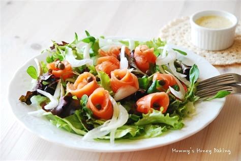 훈제연어 야채샐러드