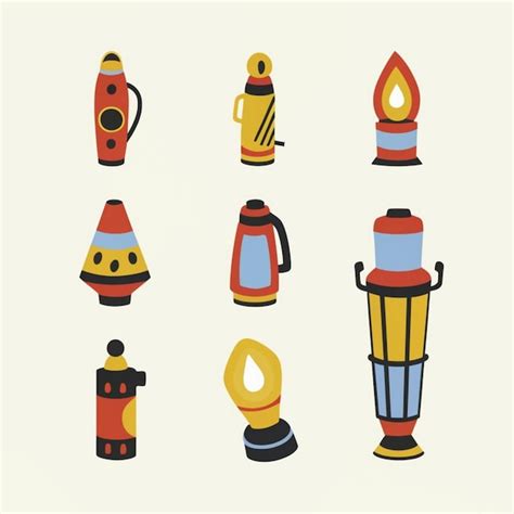 Premium Vector Torch Light Illustration Set