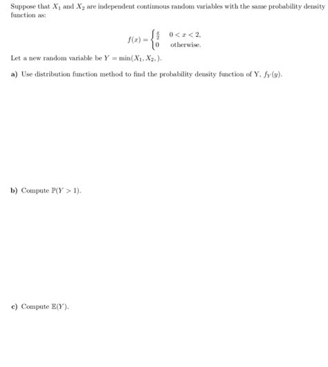 Solved Suppose That X1 And X2 Are Independent Continuous
