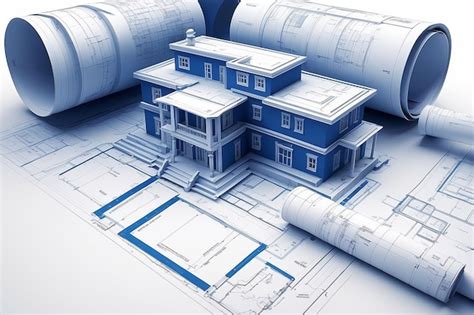 Premium Photo Architecture Blueprint Designing Your Dream Building