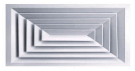 Aluminium Powder Coated Rectangular Ceiling Diffuser For Ac Shape