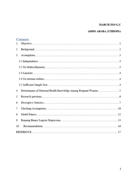 group 1 biostat assignement pdf logistic regression regression analysis