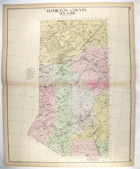 Large Map Hamilton County Ny Map New York County Adirondack Park