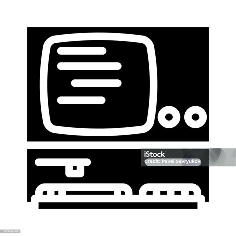 컴퓨터 Pc 오래된 가젯 글리프 아이콘 벡터 일러스트 레이 션 0명에 대한 스톡 벡터 아트 및 기타 이미지 0명 모던 양식 벡터 Istock