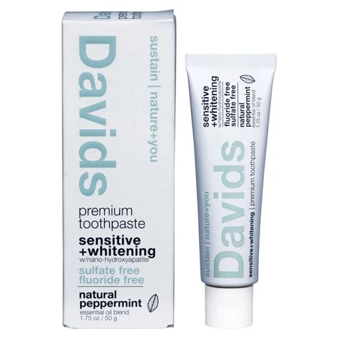 Davids Sensitive Whitening Toothpaste Natural Oral Care — Wicked Nrg