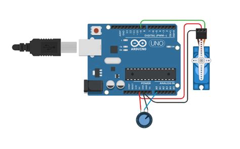 Circuit Design 13b Servo Motor Knob Tinkercad
