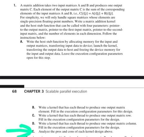Solved 1 A Matrix Addition Takes Two Input Matrices A And B
