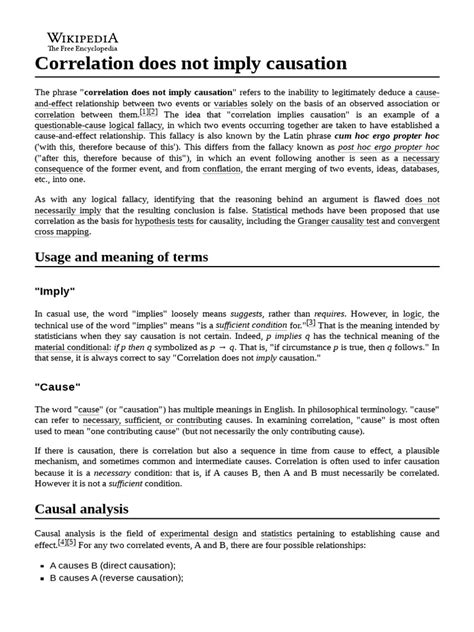Correlation Does Not Imply Causation Download Free Pdf Causality