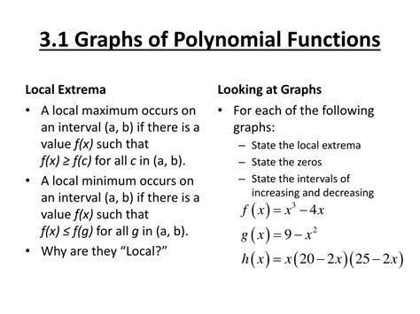 PPT Graphs Of Polynomial Functions PowerPoint Presentation Free