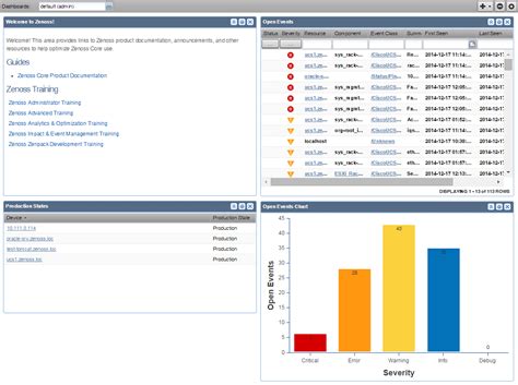 Interface And Navigation Zenoss Service Dynamics Documentation