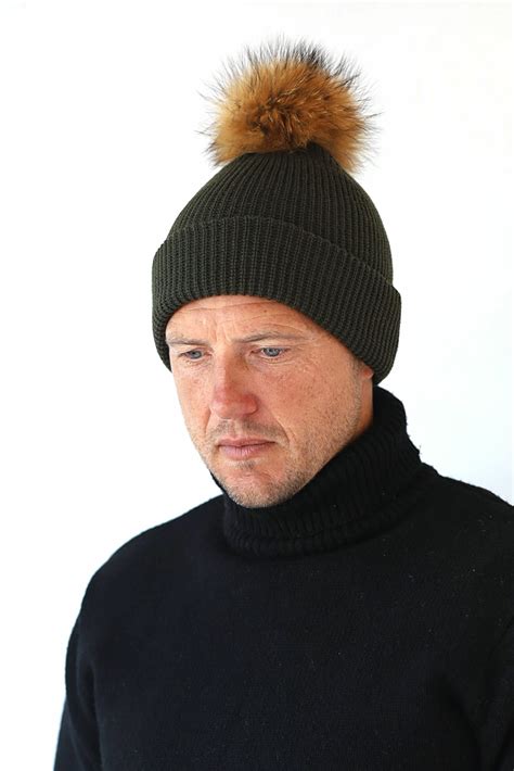 Beanie With Racoon Dome Off Pom Pom Archer House Collections