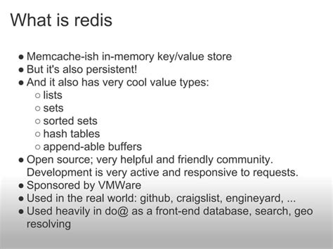 Introduction To Redis Pdf Databases Computer Software And Applications