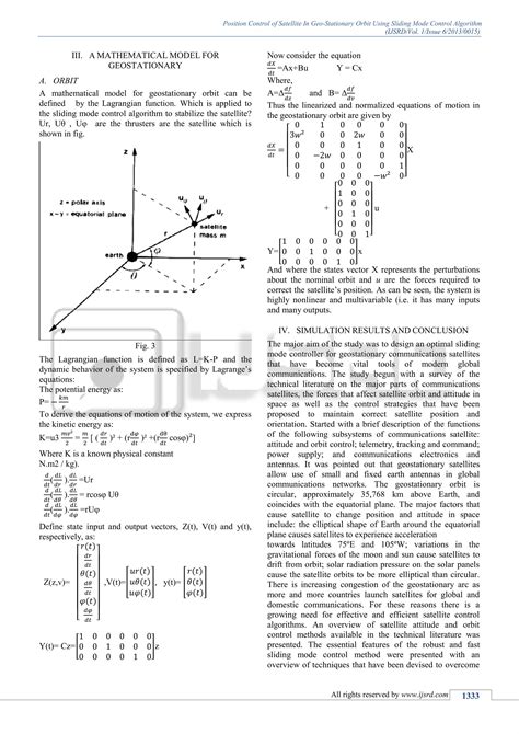 position control of satellite in geo stationary orbit using sliding