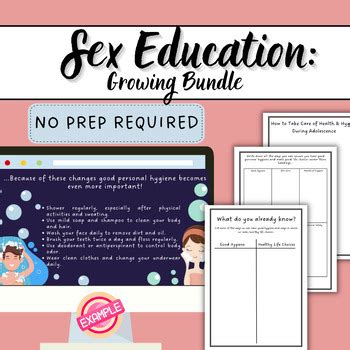 Sex Education Growing Bundle 9 Lessons By Worldwide Ed TPT