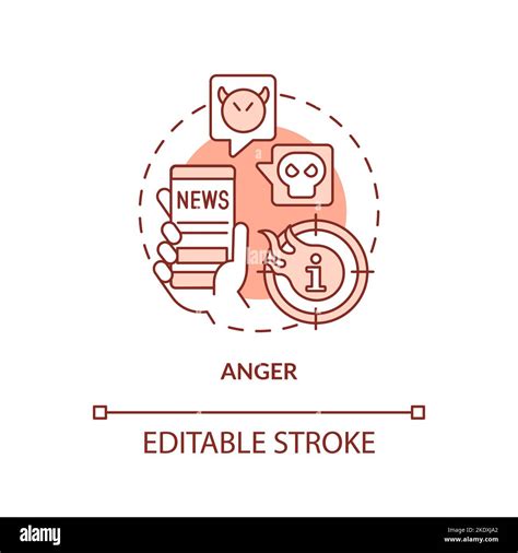Anger Red Concept Icon Stock Vector Image And Art Alamy