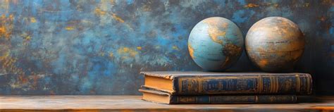 Astrophysics Textbooks Arranged On Wooden Table Premium Ai Generated