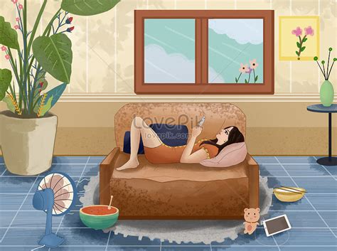 여름 집 일러스트 무료 다운로드 Lovepik