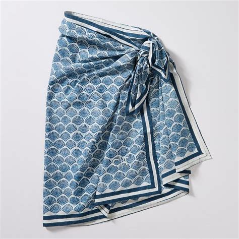 Shell Block Print Sarong Mark And Graham