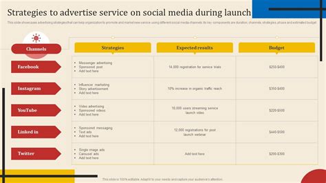Strategies To Advertise Service On Social Media Executing New Service Sales And Marketing