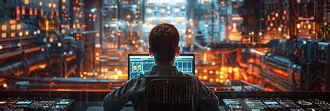 Premium Photo A Laptopwielding Engineer The Controller Is A Programmable Logic Controller