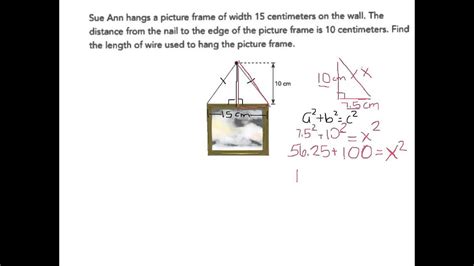 Use The Pythagorean Theorem To Solve A Real World Problem Worksheets Library