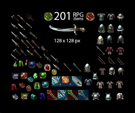RPG Items GUI Set Game Art Partners