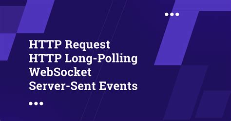 Request Vs Long Polling Vs Websocket Vs Server Sent Events