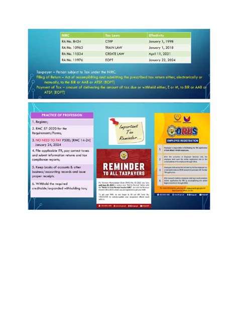 27 April 2024 Update On Taxation Pdf