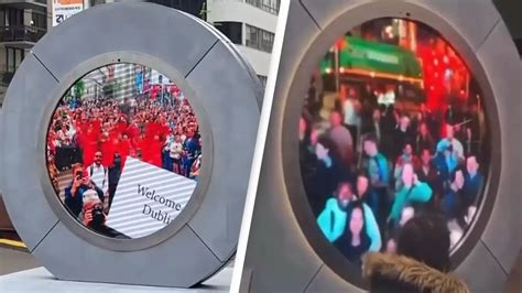 Video Portal Allowing People From New York City And Dublin To Interact In Real Time Goes