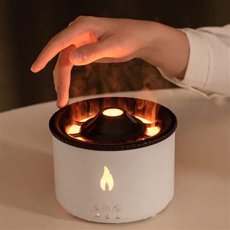 Fire Volcano Shape Ultrasonic Essential Oil Aromatherapy Air Flame Volcano Aroma Diffuser