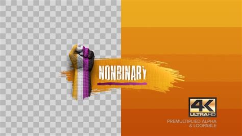 Nonbinary Gender Sign Background Animation 4k Motion Graphics VideoHive