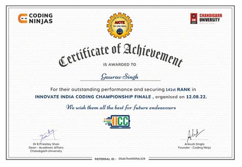 Gaurav Singh On Linkedin Coding Aicte Codingninjas Iicc
