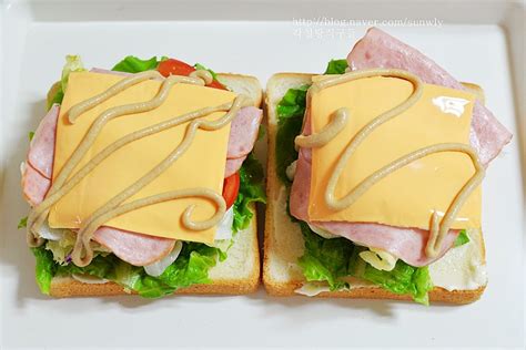 햄치즈샌드위치 샌드위치 만들기