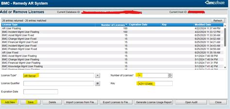 remedy ar system server error arerr [337] you have reached the maximum number of database